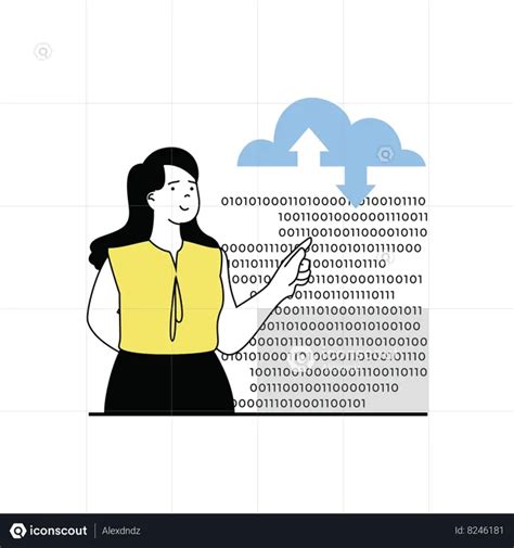cloud binary illustration free download science and technology