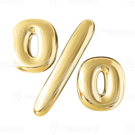 Gold Percent Symbol 47504036 Png