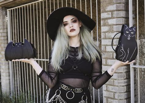 Gothx Black Bat Vegan Shoulder Bag Gothic Style Witch T