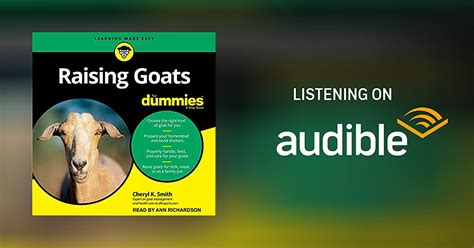 Raising Goats For Dummies By Cheryl K Smith Audiobook Au