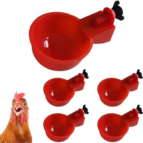 Manchas Lot De 5 Abreuvoirs Pour Poulet 5 Gobelets Pour Eau