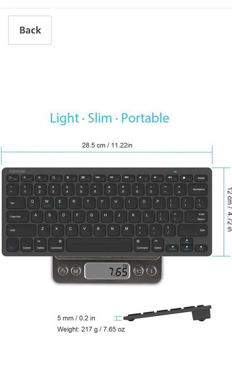 Arteck Hb098 Wireless Keyboard Computers And Tech Parts And Accessories