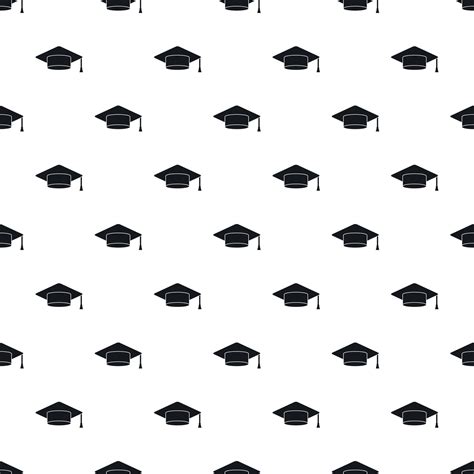 Graduation Cap Pattern Simple Style 15209056 Vector Art At Vecteezy