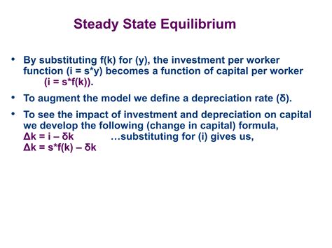 Solow Growth Model Of Economic Growth Accross Economics Ppt