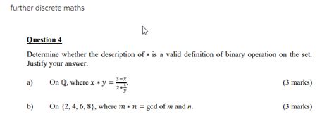 Solved Further Discrete Maths Question Determine Whether Chegg