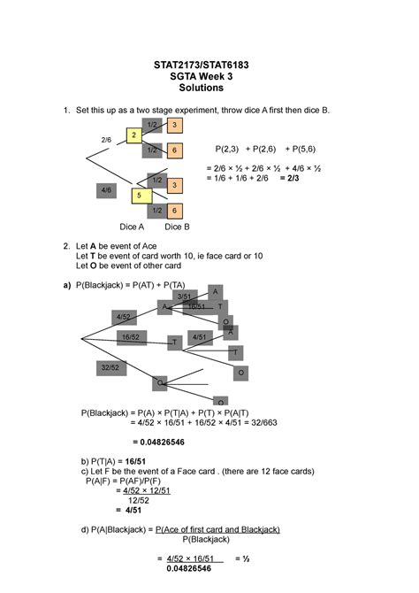 STAT Tut Week Sol STAT STAT SGTA Week Solutions Set This Up As A Two Stage