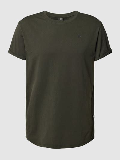 G Star Raw T Shirt Mit Label Detail Anthrazit Online Kaufen