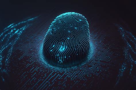 Premium Ai Image 3d Illustration Fingerprint Scan Provides Security