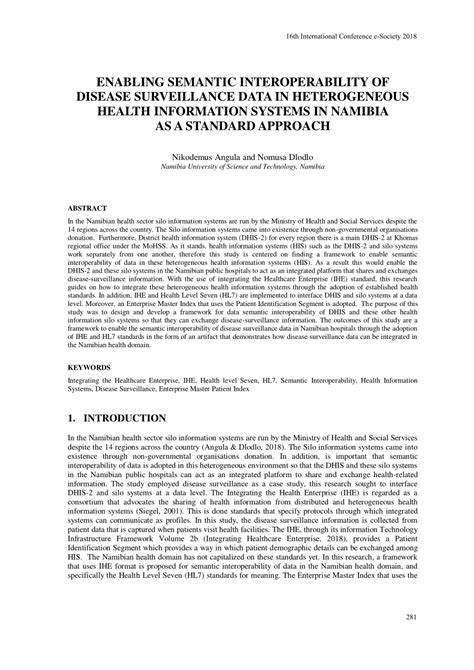Pdf Enabling Semantic Interoperability Of Disease Surveillance Data