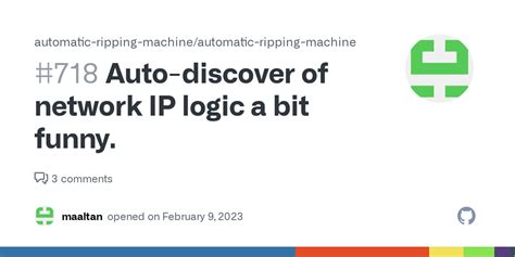 Auto Discover Of Network Ip Logic A Bit Funny · Issue 718 · Automatic Ripping Machine