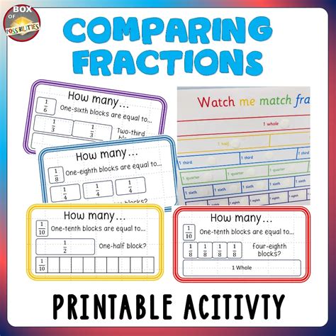 Comparing Fractions Activity Top Teaching Tasks