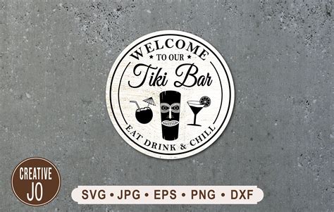 Welcome To Our Tiki Bar Sign Svg Tiki Bar Svg Tiki Bar Etsy