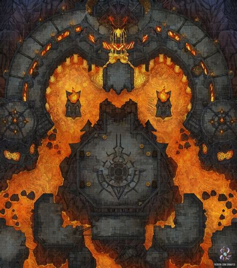 Lava Temple Public 30x34 Dr Mapzo Fantasy Map Dungeons And