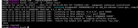 Sysctl启动kingbase单机服务时报错：could Not Bind Ipv4 Address 0000 Address Already In Use 墨天轮