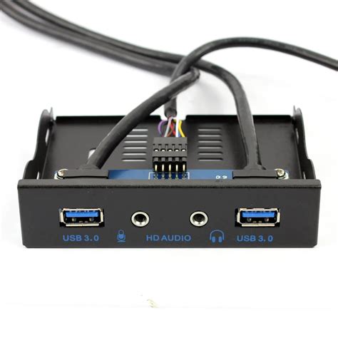 19pin9pin 2 Port Usb Hub Usb 30 Hd Audio Front Panel Combo Bracket