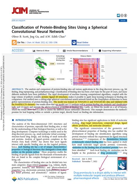 Protien Binding Paper Pdf Drug Design Binding Site