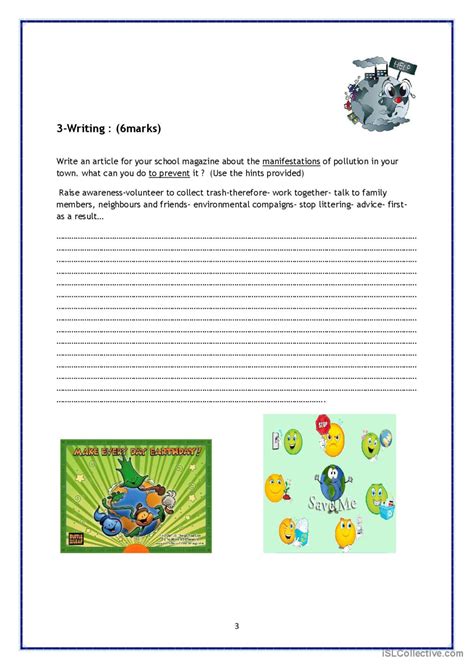Exam For Tunisian Pupils 9thf English Esl Worksheets Pdf And Doc