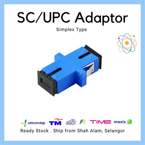 Adaptor Sc Upc Fiber Optic Adapter Flange Fiber Connector Shopee Malaysia