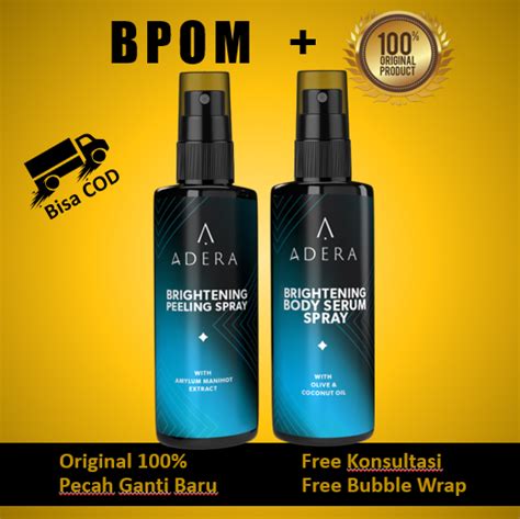 Original 100 Adera Brightening Body Peeling Dan Serum Adera