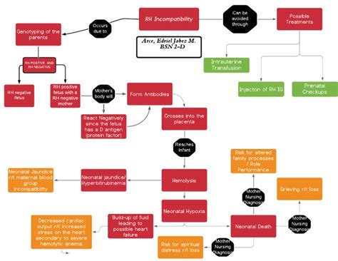 Basic Concept Map Rh Incompatibility Pdf Body Fluids Serology