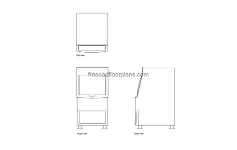 Undercounter Ice Machine Free Cad Drawings