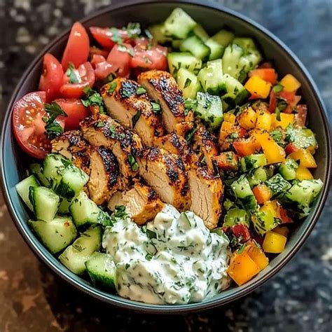 Greek Chicken Tzatziki Bowls A Burst Of Mediterranean Flavor In Every
