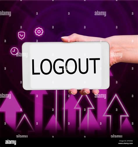 Conceptual Display Logout Word Written On Go Through Procedures To