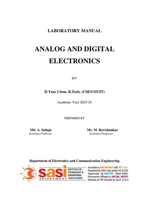 SOLUTION Simple Lab Experiments About Analog And Digital Electronics Studypool