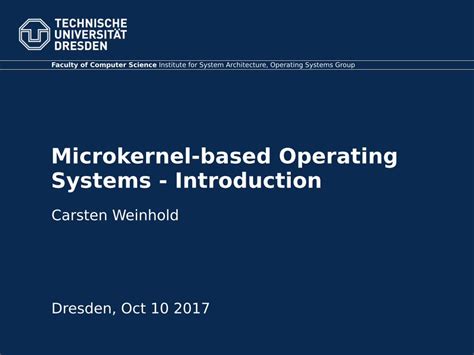 pdf microkernel based operating systems introduction · faculty of