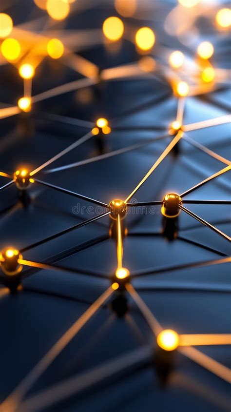 A Dazzling Display Of Glowing Nodes Forms An Intricate Network Illustrating The Complex