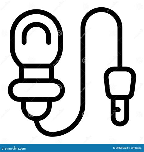 Lapel Mic Icon Outline Vector Interview Tiny Speaker Stock