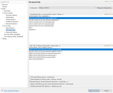 Mcu Plus Sdk Am243x Mmcsdfreertos Fat And Unresolved Symbols Arm Based Microcontrollers