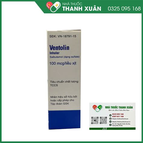 Ventolin Inhaler 100mcgliều Xịt điều Trị Co Thắt Phế Quản Cấp Và Mãn Tính