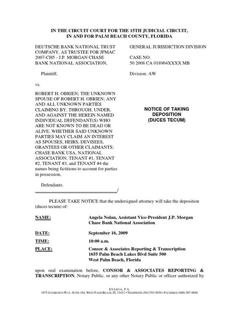 How To Request Deposition Without An Attorney