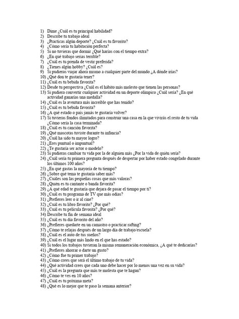 150 Preguntas Español Pdf