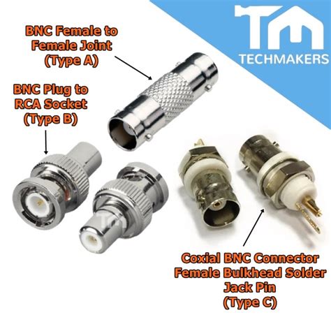 BNC Plug To RCA Socket BNC F To F Joint Connector For CCTV Coxial BNC Connector Female