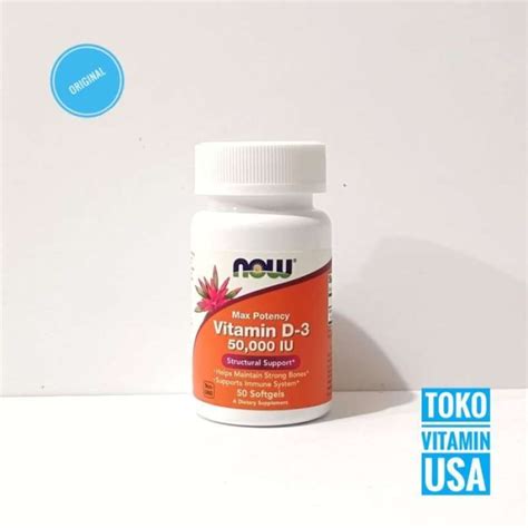 Promo Now Foods Vitamin D3 50000 Iu 50 Softgels Now Vitamin D3 50000 Iu