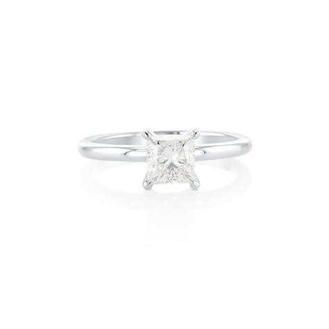 100 Ct Lab Grown Princess Cut Diamond Solitaire 14k White Gold