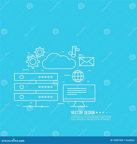 Network Cloud Computing Stock Vector Illustration Of Network 76987446