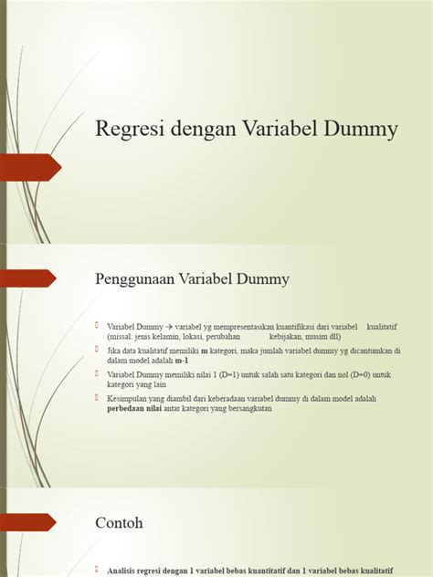 Materi 5 Regresi Variabel Dummy Pdf