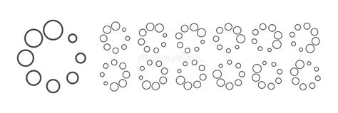 circular loading buffering icons vector stock vector illustration of