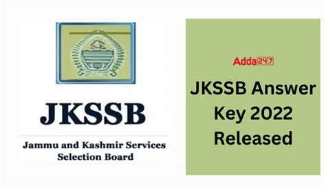 Jkssb Answer Key 2022 Released By Jkssb Check How To Download