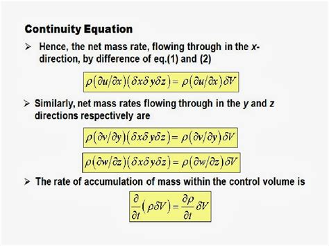 Win Alfalah Continuity Equation Of Flow