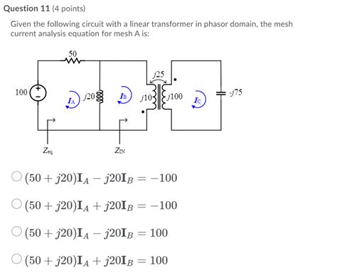 Solved Question Points Given The Following Circuit Chegg