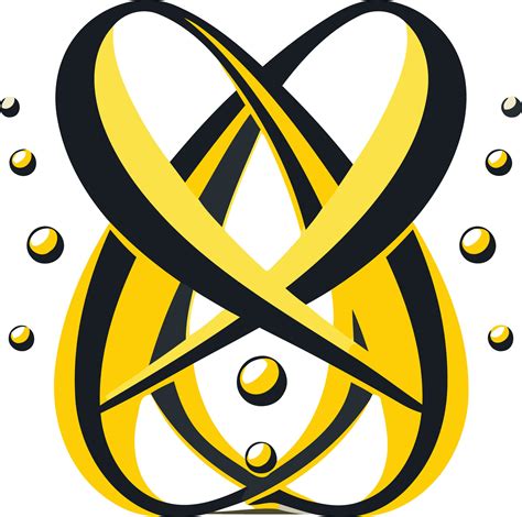 Abstract Intertwined Rings With Golden Bubbles 49251227 Vector Art At Vecteezy