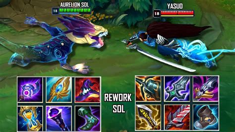 Rework Aurelion Sol Vs Yasuo Full Build Fights And Best Moments Youtube