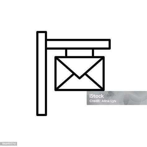 우편 상자 아이콘 벡터 그림입니다 고립된 배경에 있는 우편함입니다 편지 기호 개념입니다 검은색에 대한 스톡 벡터 아트 및 기타