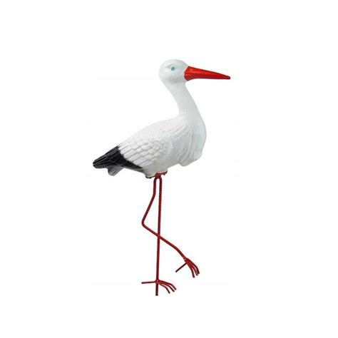 Decoratiune Pentru Gradina In Forma De Barza Din Plastic 50cm Emagro