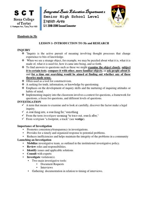 handouts 3is pdf pdf scientific method survey methodology