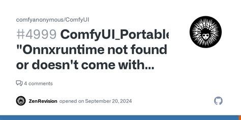 Comfyuiportable Onnxruntime Not Found Or Doesnt Come With